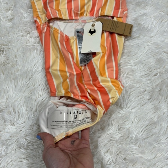 Billabong | Swim | Nwt Billabong Youth Girls One Piece Orange Stripes ...